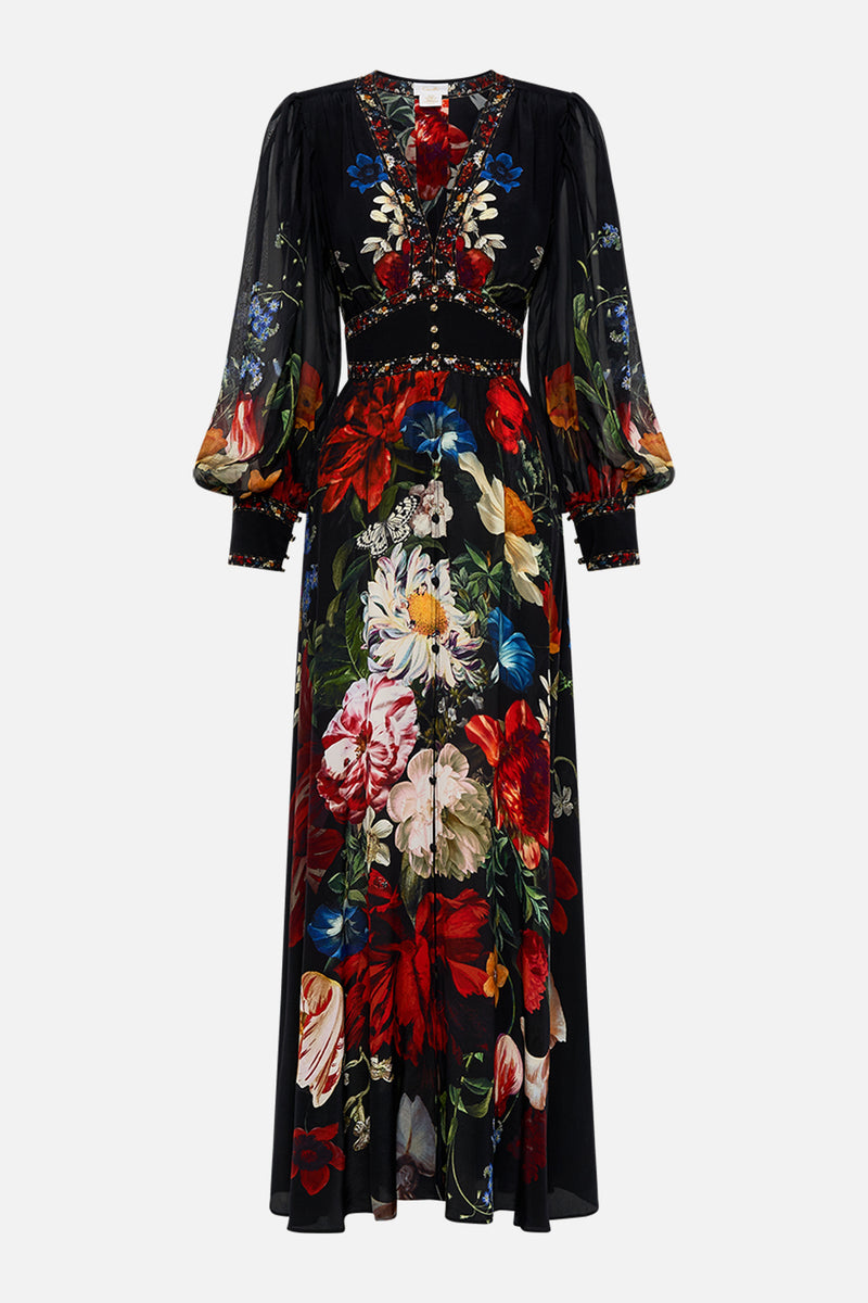 Shaped Waistband Dress With Gathered Sleeves A Still Life | CAMILLA AU ...
