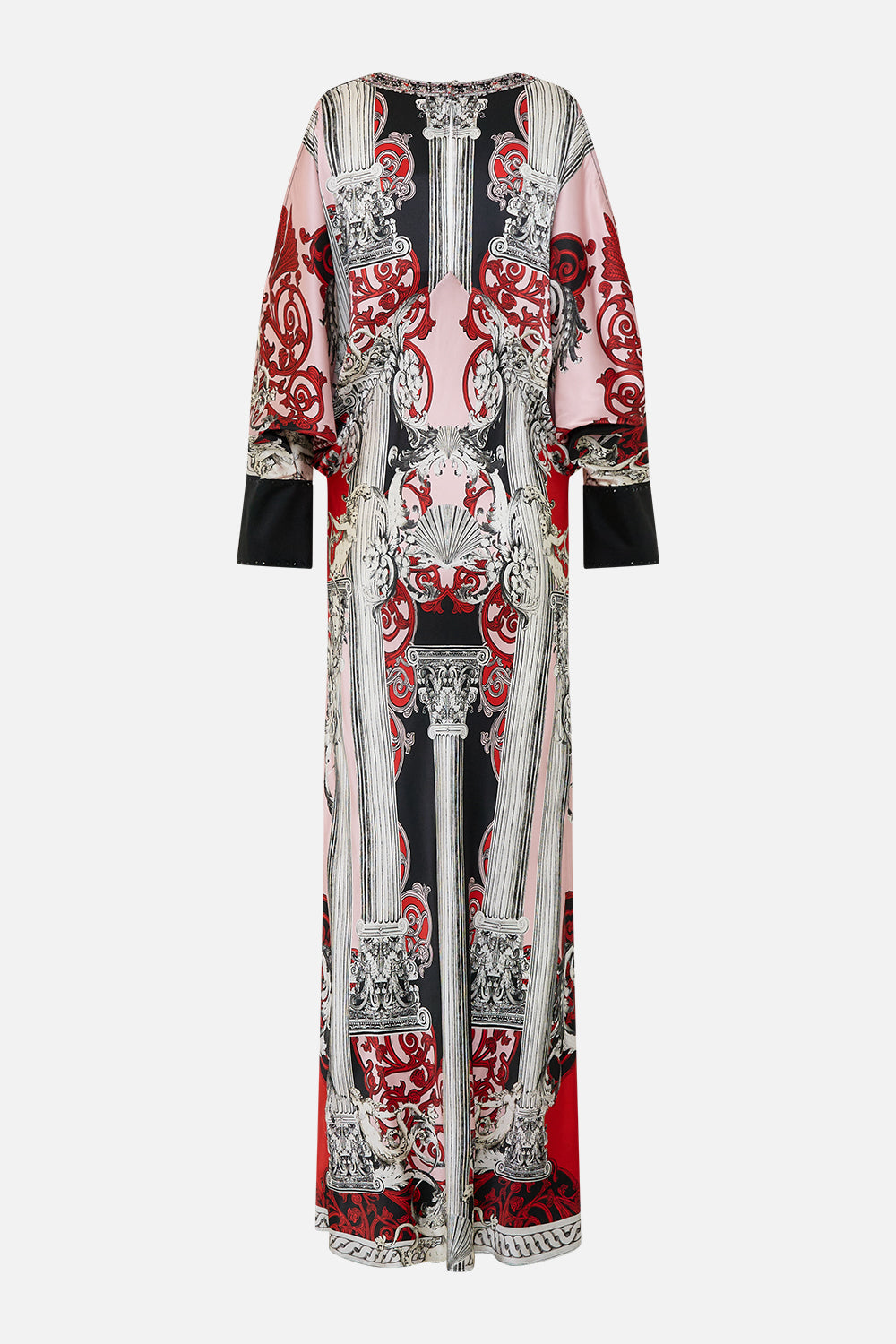 The Mark Of Medusa Plunge Neck Draped Shoulder Dress | CAMILLA AU – CAMILLA