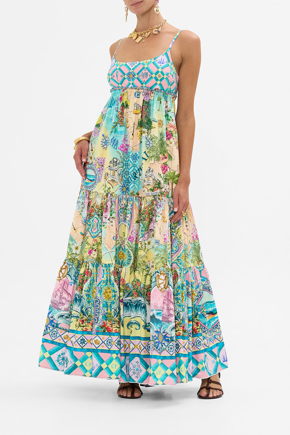 The Just Coasting Long Dress With Jersey Bodice | CAMILLA AU – CAMILLA