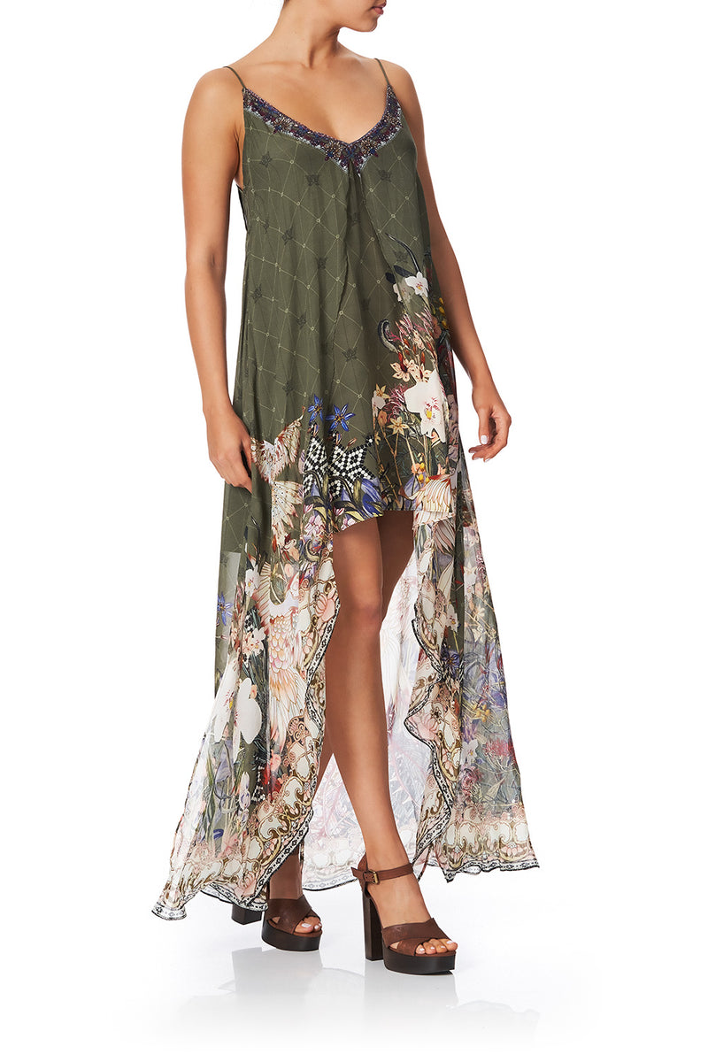 Flared Mini With Sheer Overlay, Watchful Wings | CAMILLA AU – CAMILLA